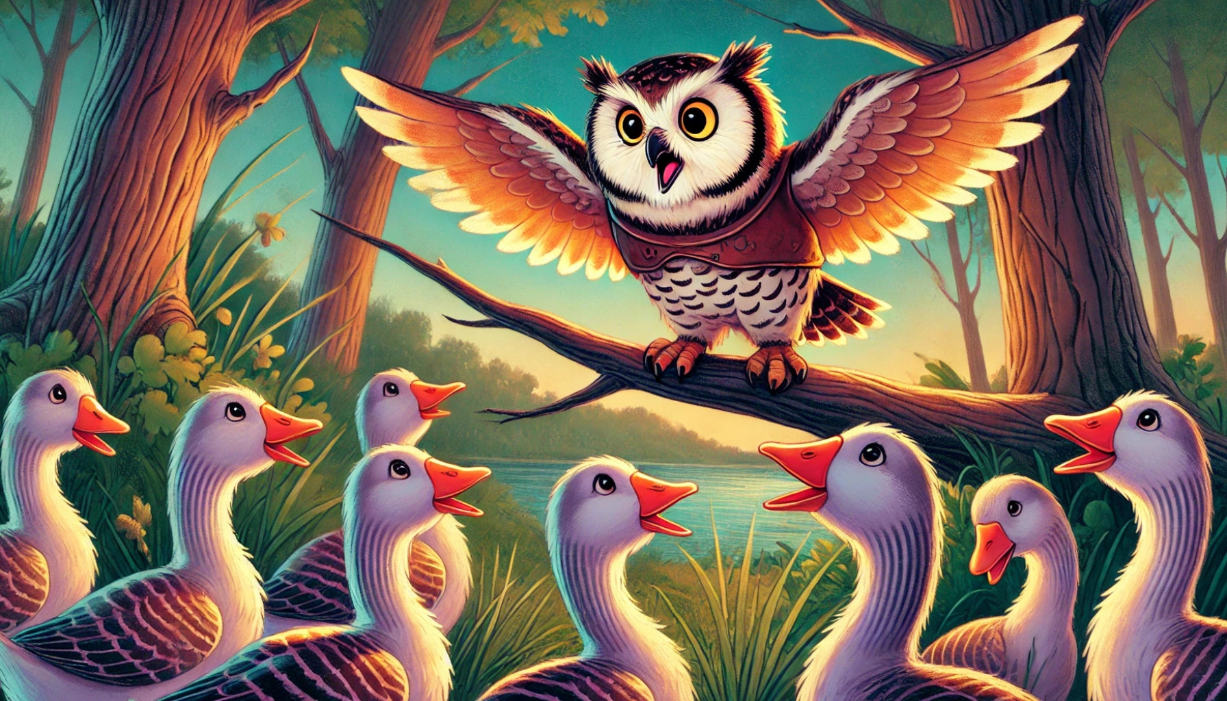 นกฮูกกับห่าน - นิทานอีสป